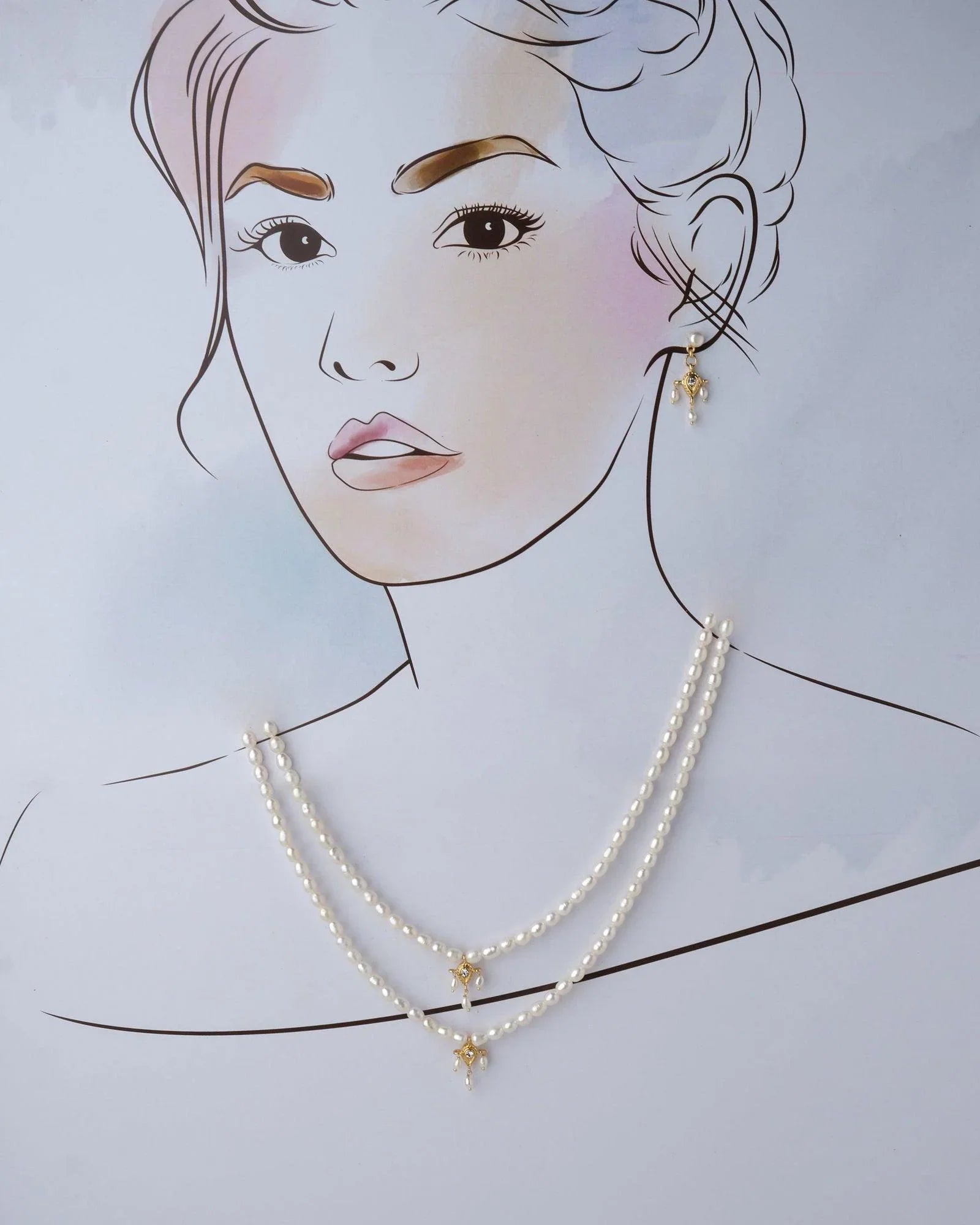 Pretty Pearl Necklace Set